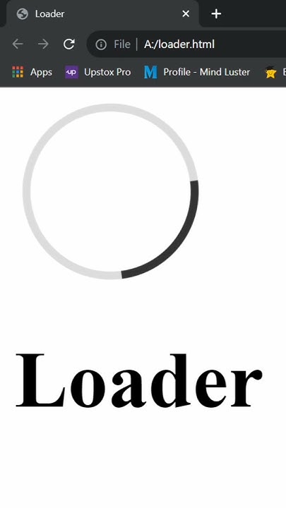 Create Loader Using Css Coding Html Css Youtube