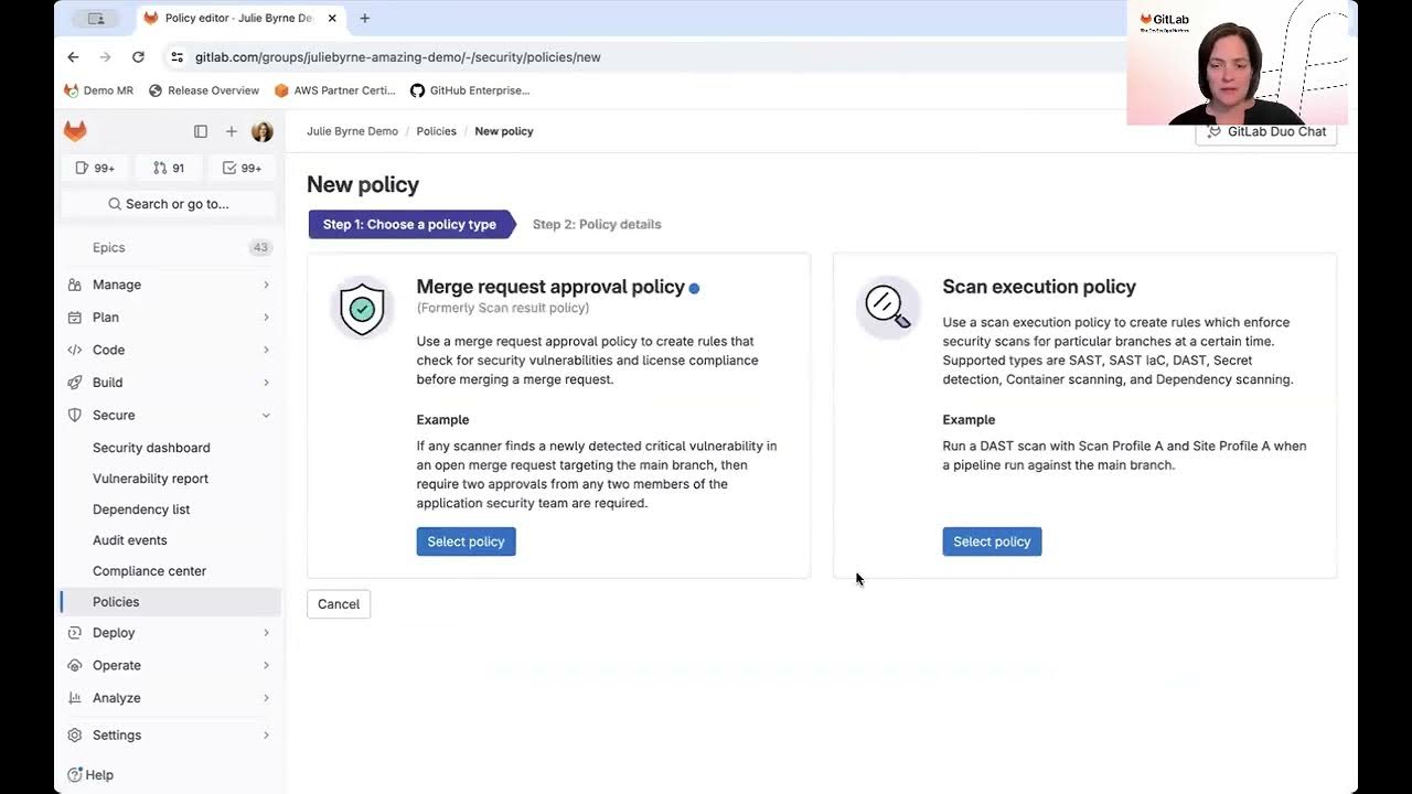 Specifying compliance framework scope for GitLab security policies ...