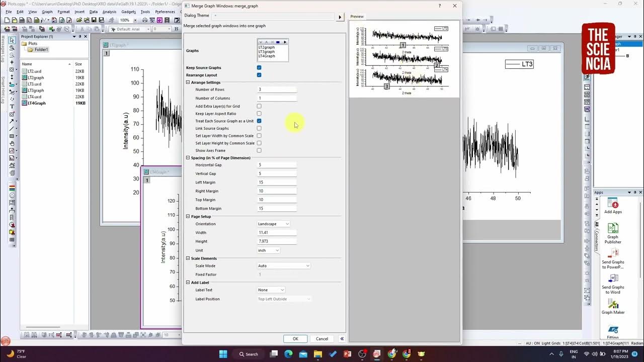 How to merge multiple graphs in origin pro - YouTube