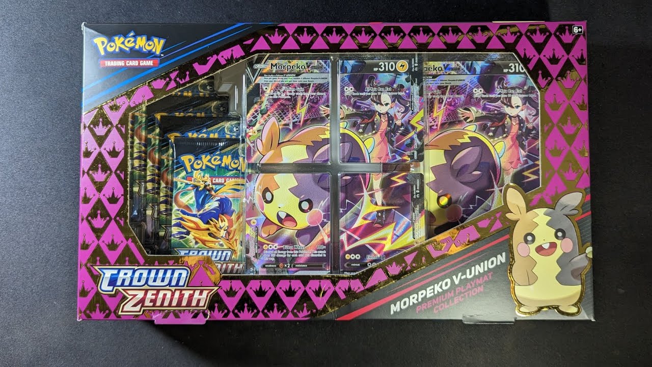 Crown Zenith Morpeko V-Union Premium Playmat Collection Box Opening ...