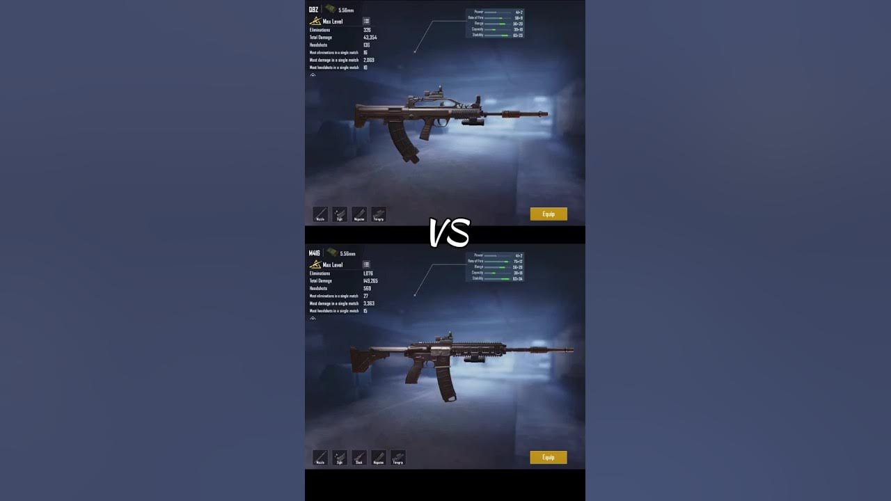 QBZ vs M416 | PUBG Mobile - YouTube