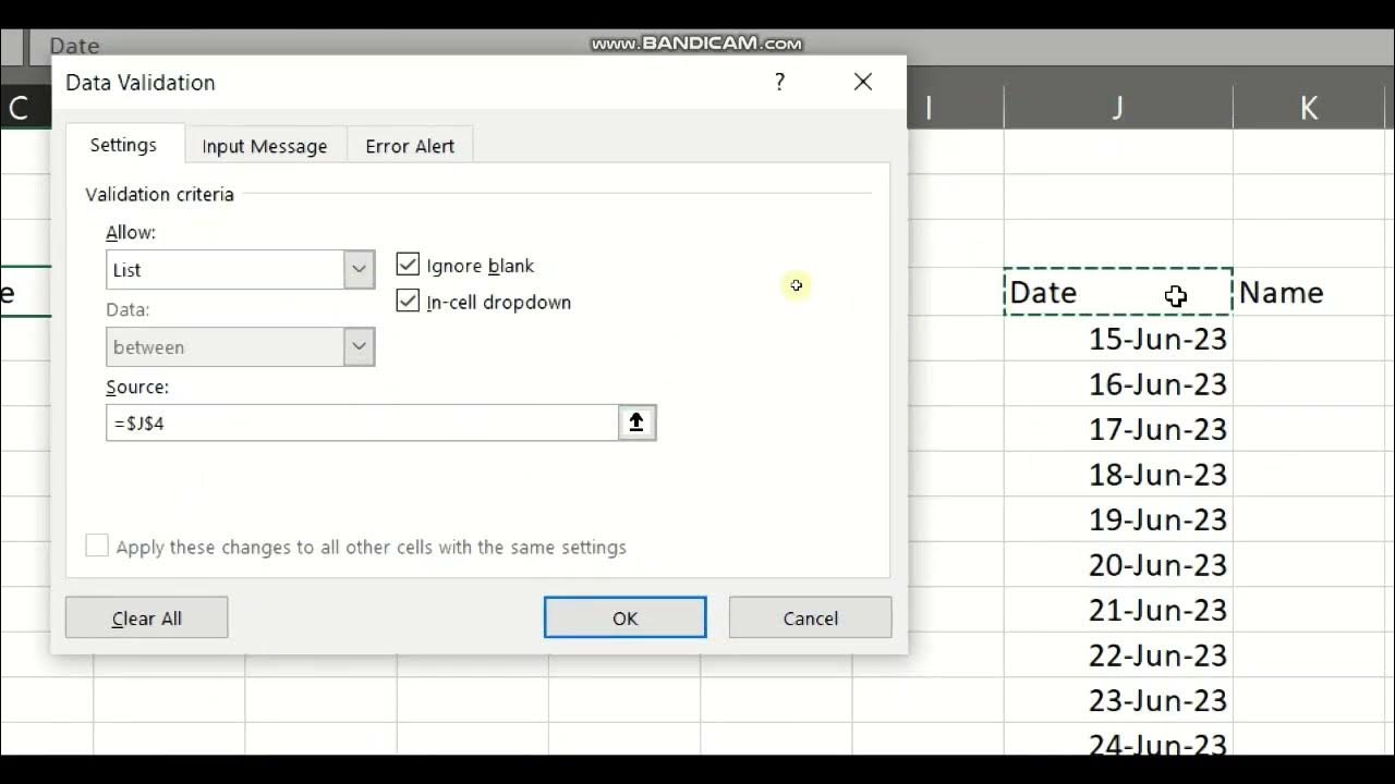 Date Change using Worksheet_Change vba - YouTube
