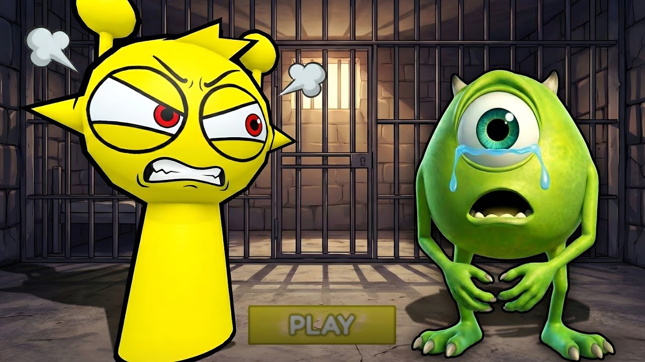 Escape Simon sprunki prison run with mini mike wazowski - YouTube