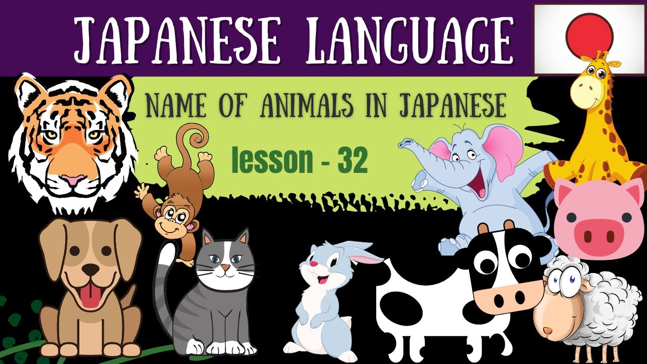 Learn Name of Animals in Japanese language | Hiragana letters | IN ...