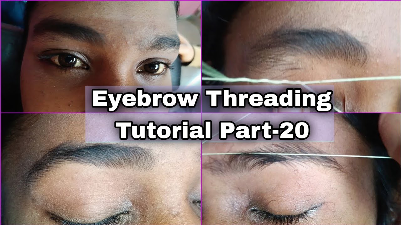 Clean Eyebro Threading कैसे करें Part 20 Left Eyebrow Threading Beginners Tutorial