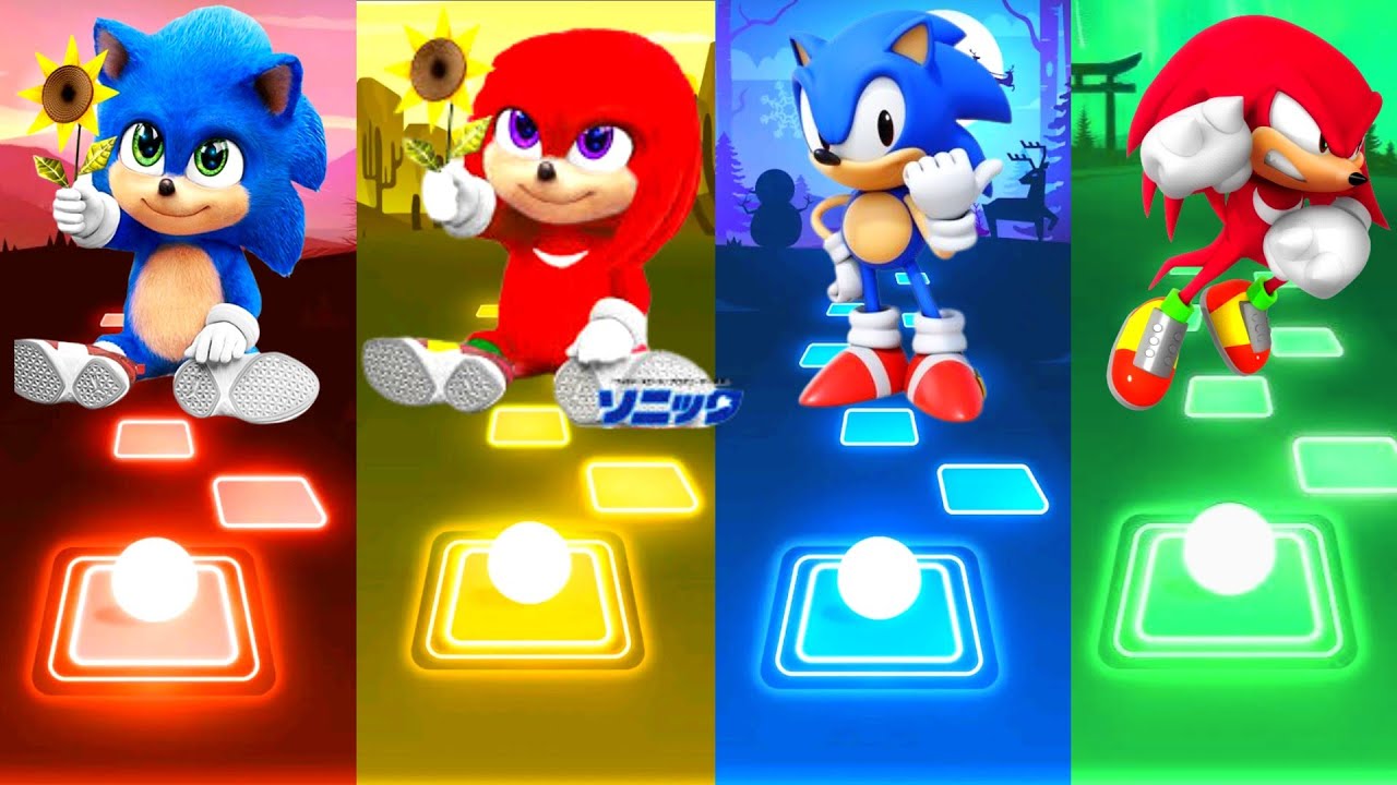 Baby Sonic Vs Baby Knuckles Vs Classic Sonic Vs Classic Knuckles. Tiles ...