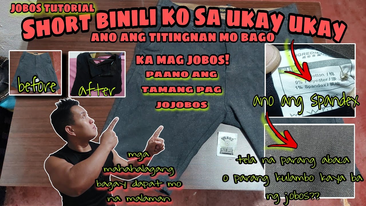 SHORT BINILI KO SA UKAY-UKAY/ ANO ANG SPANDEX/TELA NA PARANG ABACA ...