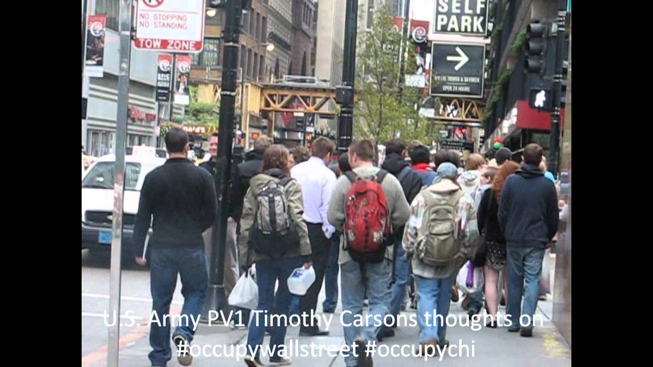 U.S. Army PV1 Timothy Carsons on #occupywallstreet #occupychi - YouTube