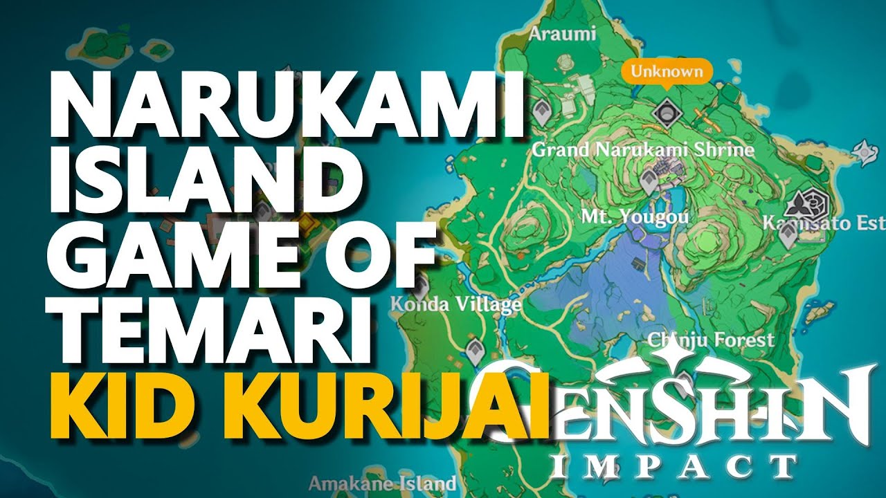 Narukami Island Game of Temari Genshin Impact Kid Kujirai - YouTube