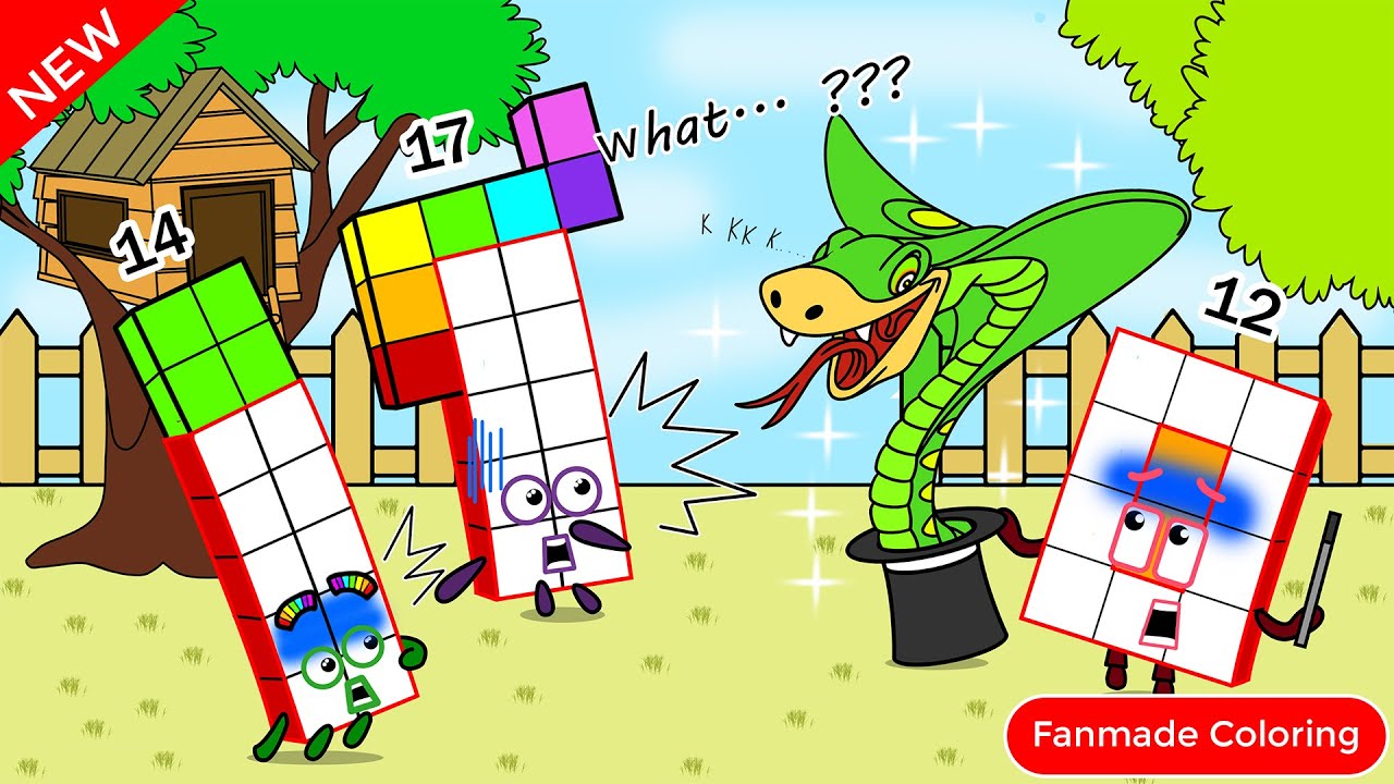 What Happened? Why Are There Snakes? Numberblocks Fanmade Coloring ...