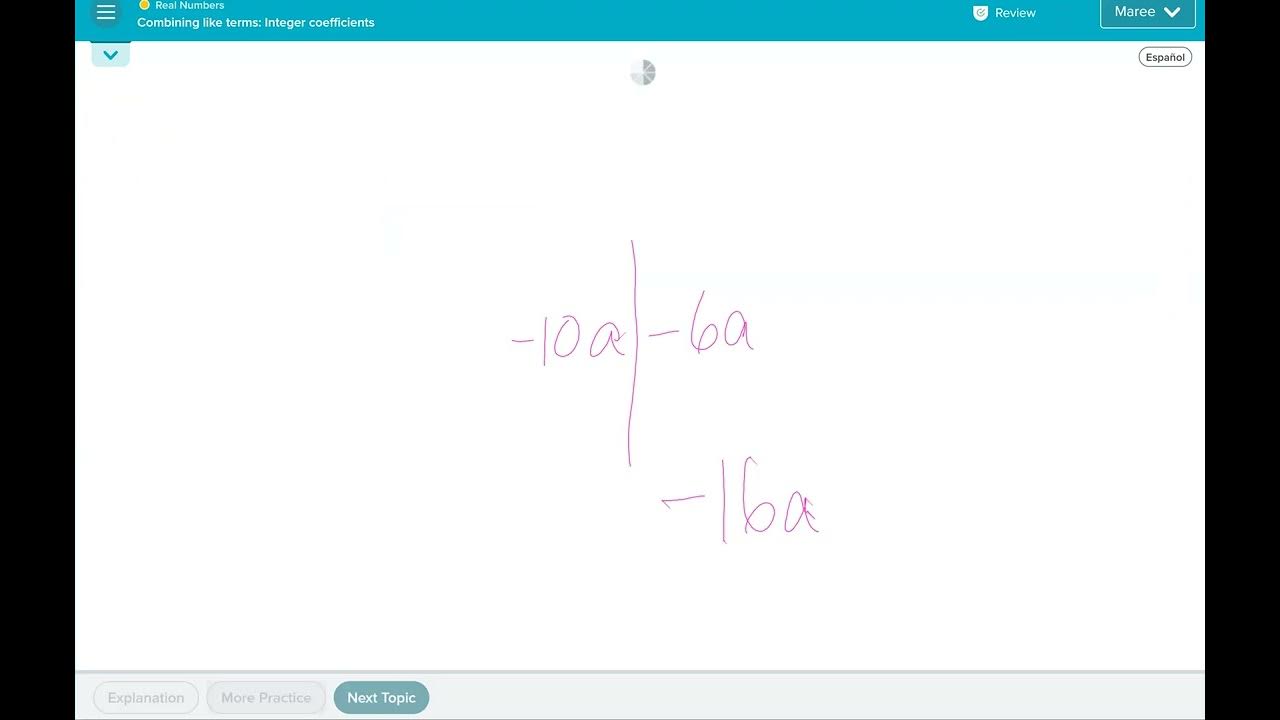 Combining like terms: Integer coefficients - YouTube