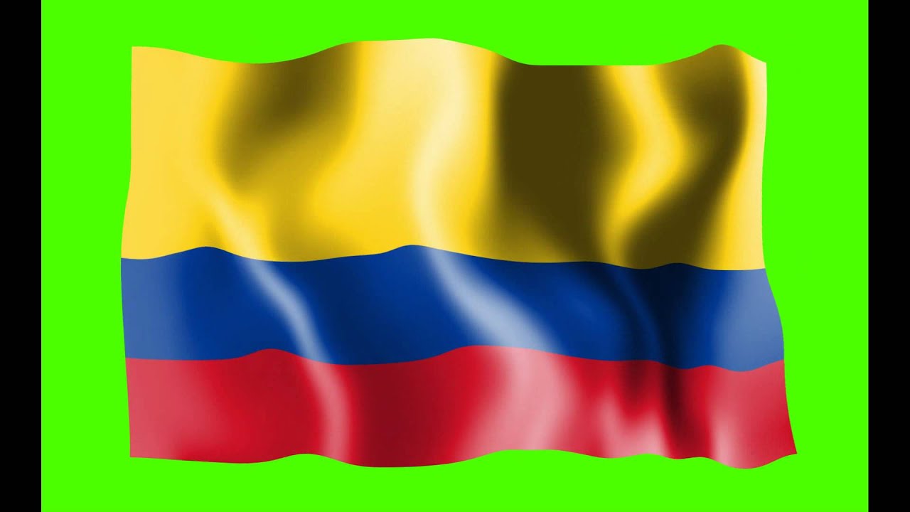 Colombia Waving Flag Green Screen Animation - Free Royalty Footage ...