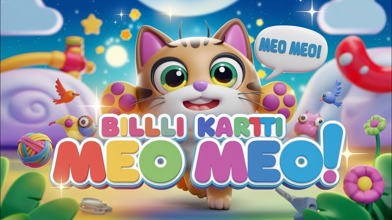 Billi Karti meo meo poem || Cat poem for kids || Nursery rhymes - YouTube