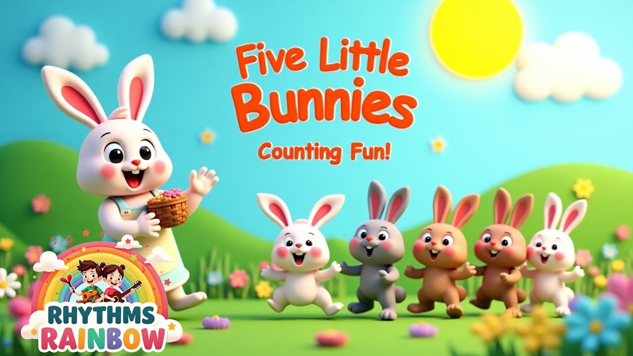 Five Little Bunnies Hopped One Day 🐰 | Fun Counting Song for Kids ...
