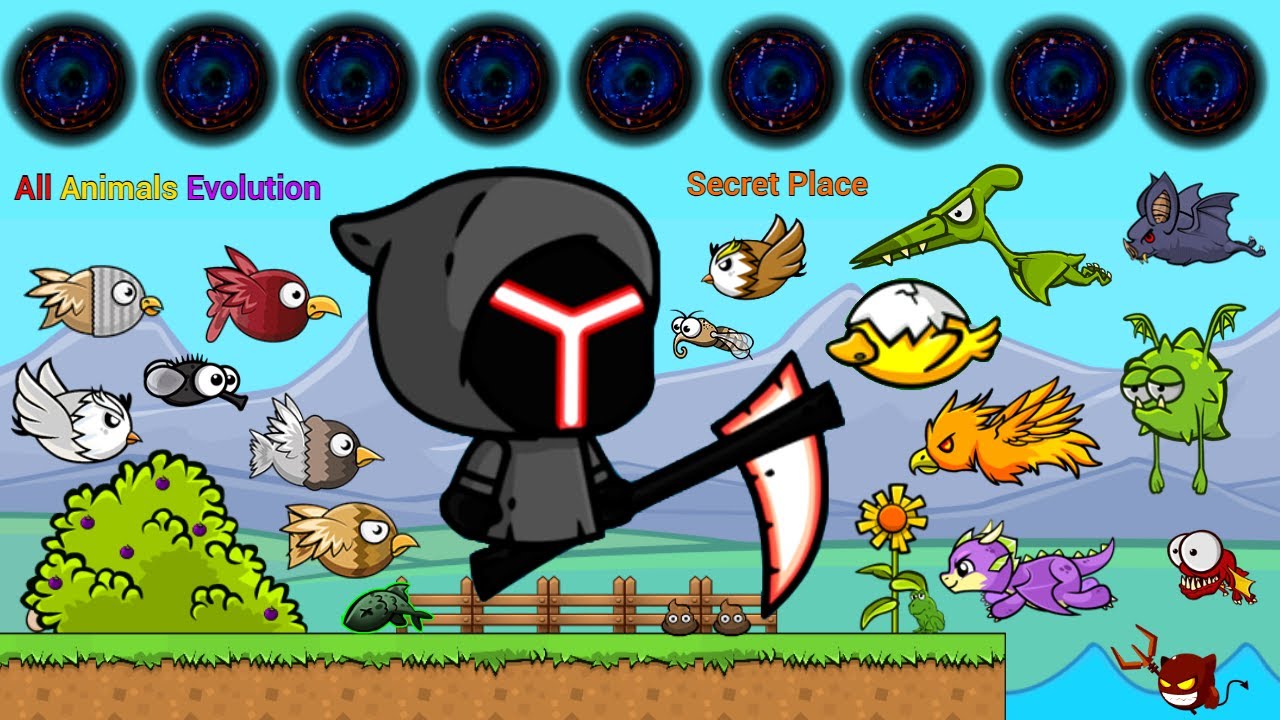 All Animals Evolution With Laser Reaper And The Secret Place (EvoWorld ...