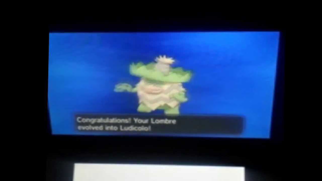Lombre Evolving into Ludicolo - YouTube
