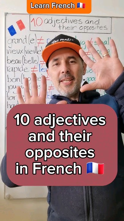 10 adjectives and their opposites in French 👍🇨🇵 | Learn New French ...