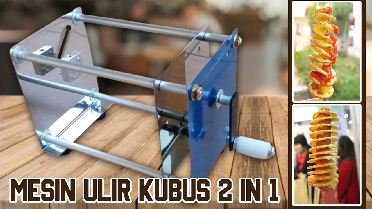 mesin ulir kubus 2 in 1 kentang spiral - YouTube