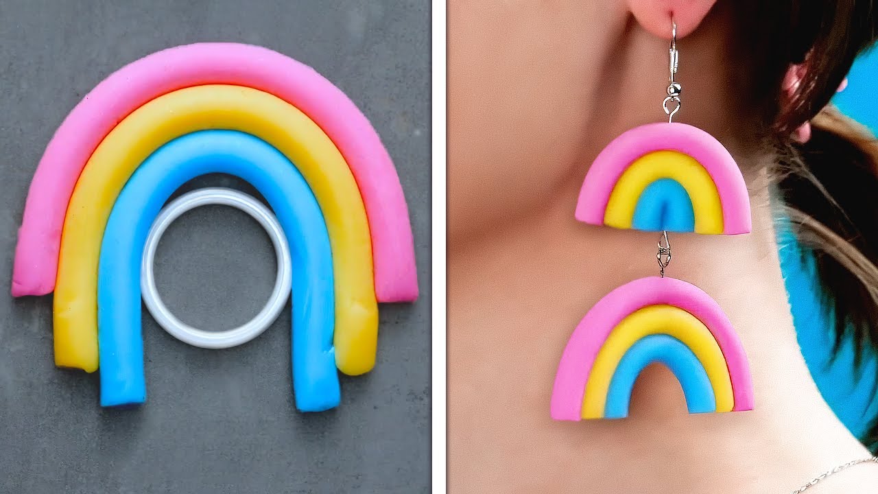 POLYMER CLAY COMPILATION || Beautiful DIY Jewelry, Mini Crafts And Home ...