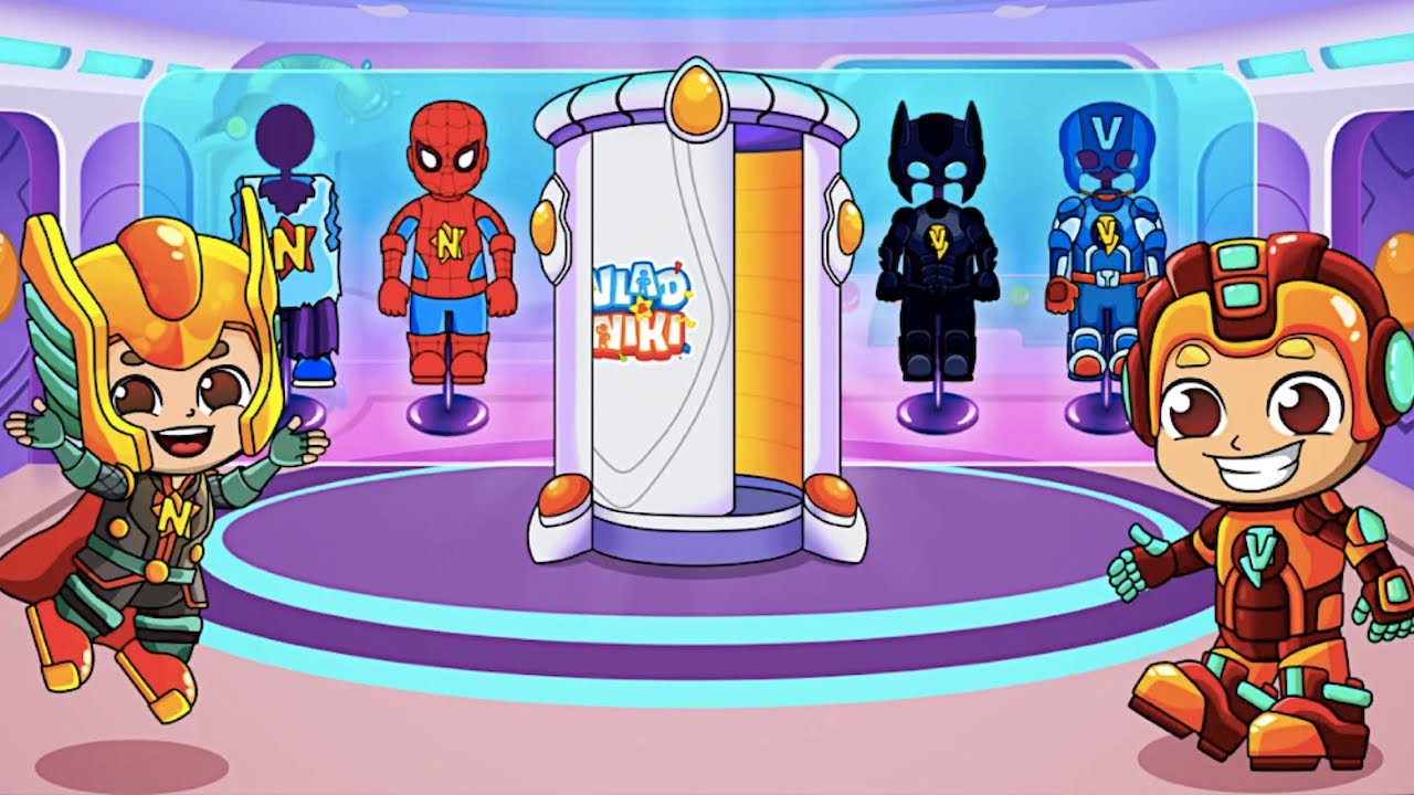 Vlad and Niki Superheroes - Batman, Iron Man, Spiderman, Thor, Hulk and ...