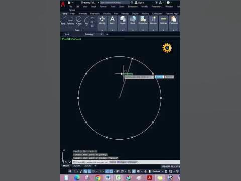 Divide Circle into Equal Parts in AUTOCAD - 101 ! #autocaddrawing # ...