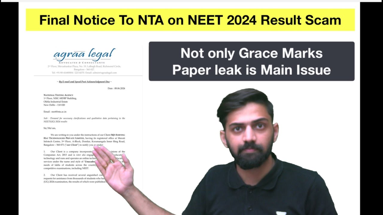 Final Notice to NTA on NEET 2024 Result Scam | NEET 2024 Paper Leak ...