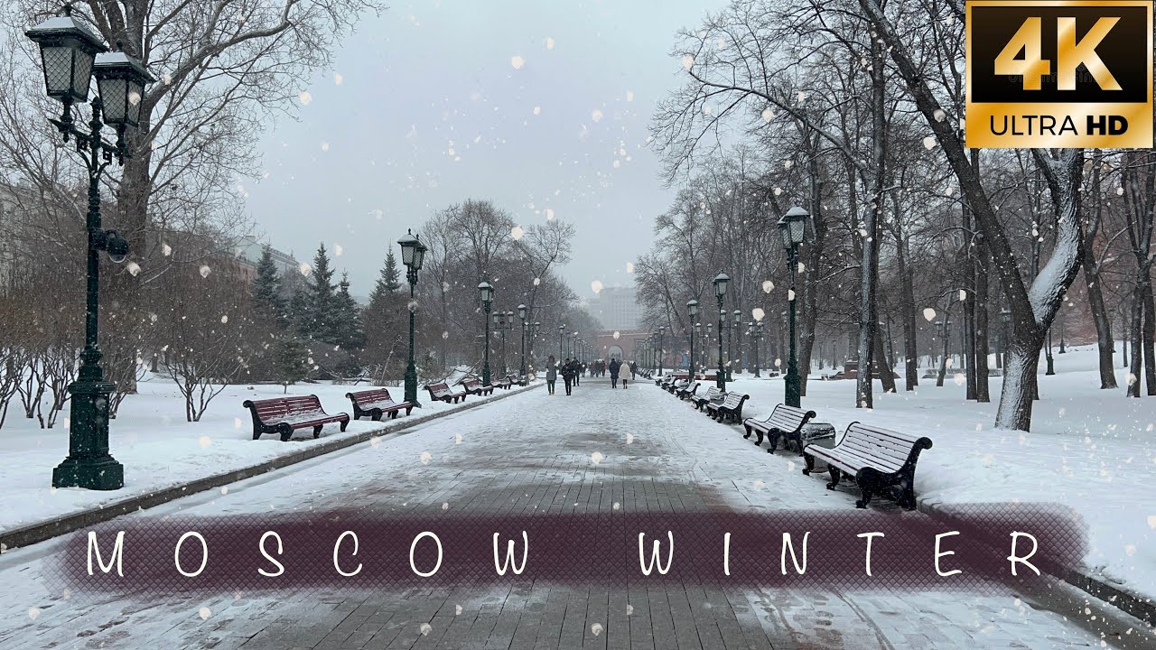 [4K] Snowfall in Moscow | Walking in Moscow in the Winter Snow in 4K ...