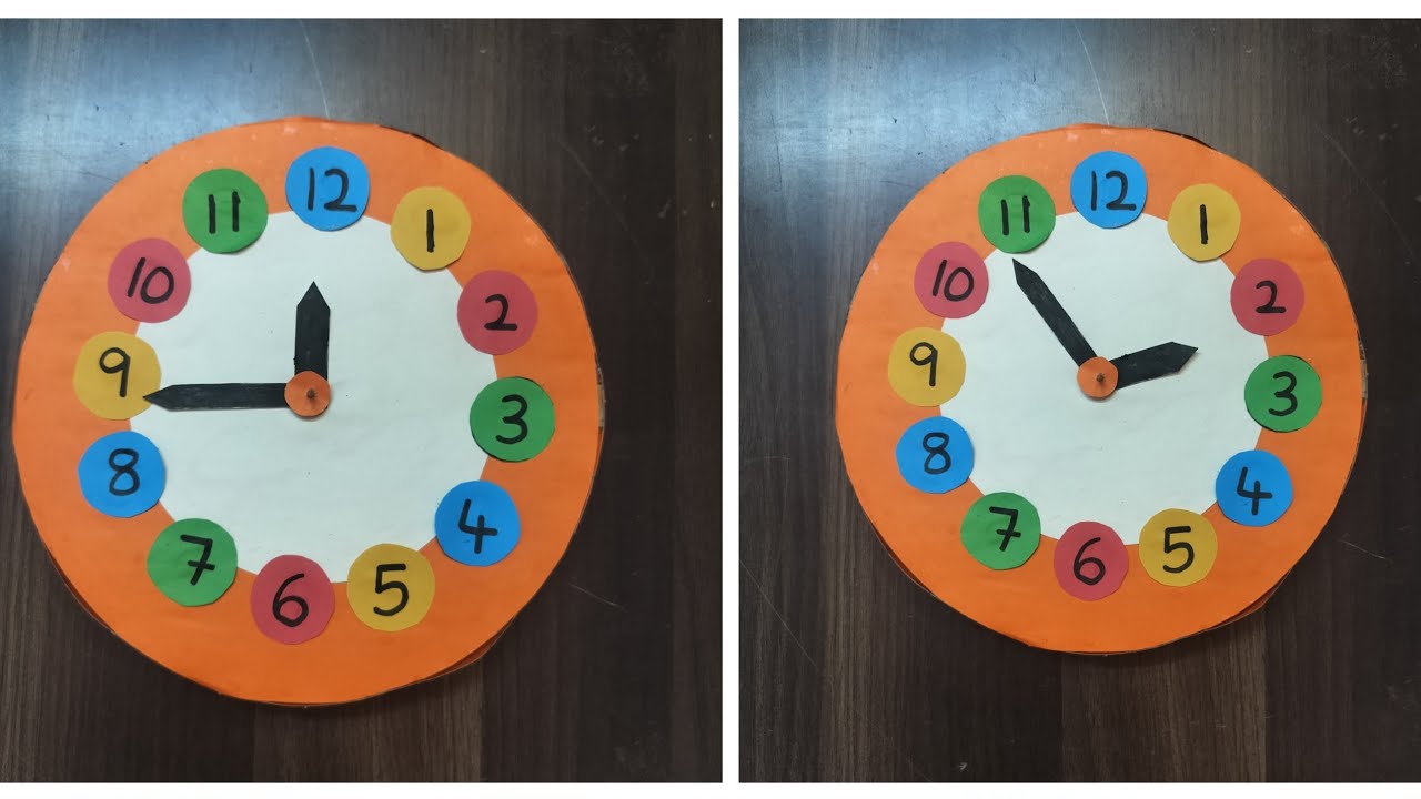 DIY #Paper wall clock #Fun nd educational clock activity #Cardboard ...