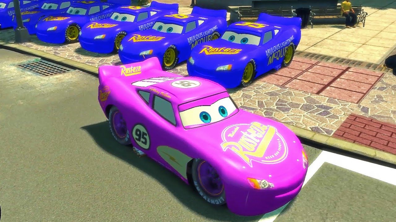 GTA 4 Crazy Pink Lightning McQueen Car crashes Compilation Ep. 2 - GTA ...