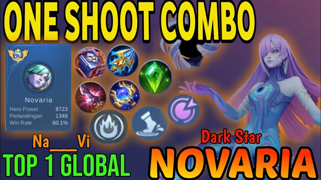 One Shoot Combo Novaria with Embelm & Build 2023 - Top 1 Global Novaria ...