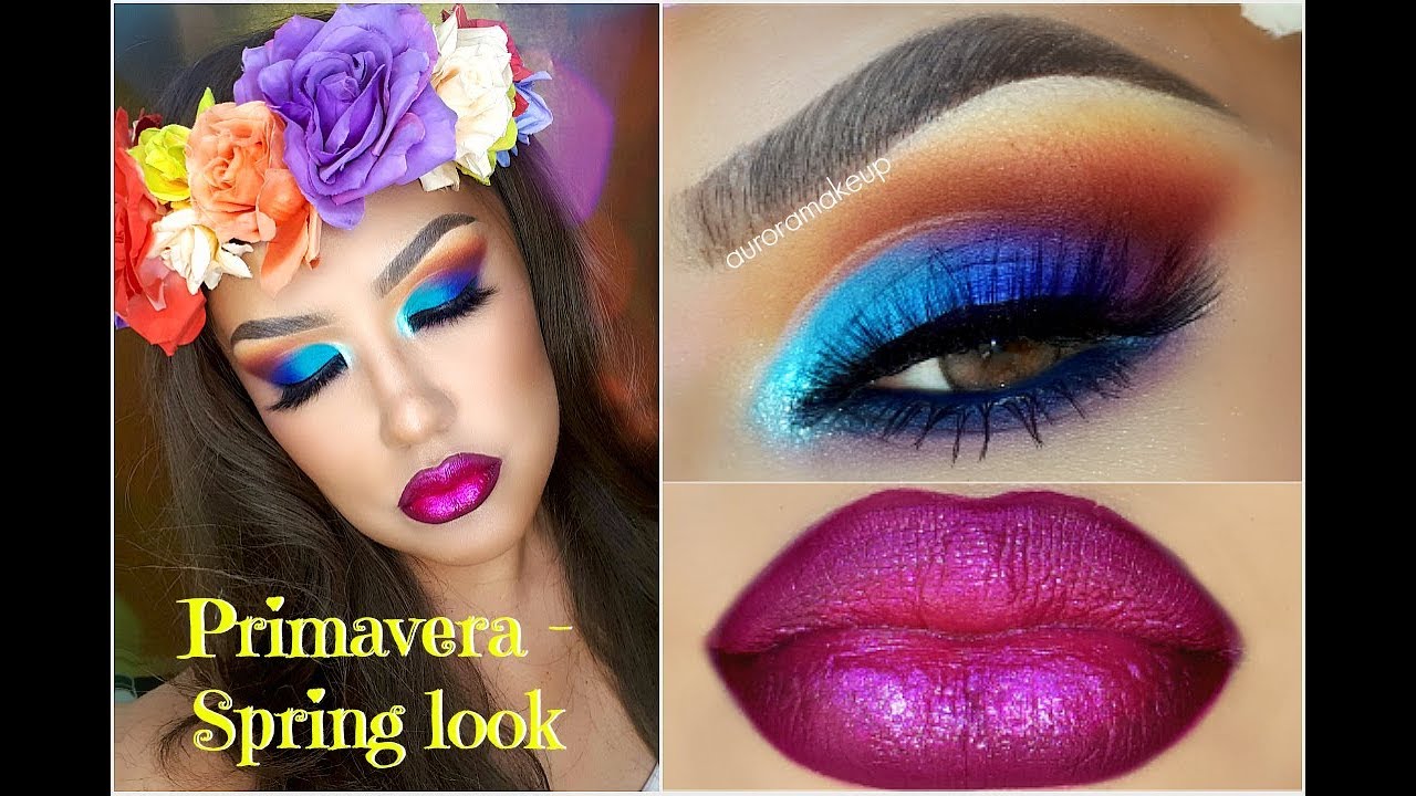 Colores de Primavera maquillaje / Colorful Spring Makeup tutorial | auroramakeup - YouTube