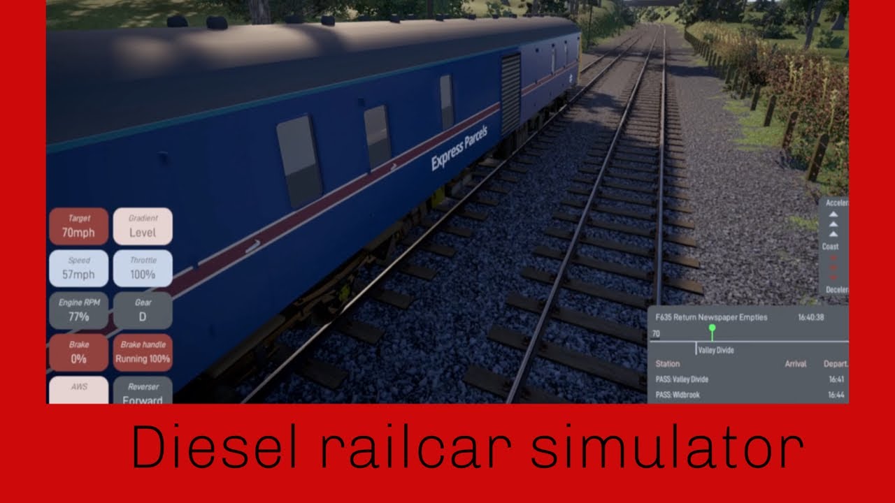 Diesel railcar simulator - YouTube