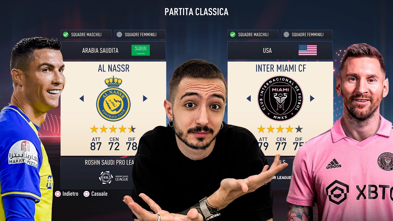 AL NASSR DI CR7 vs INTER MIAMI DI MESSI!! - YouTube