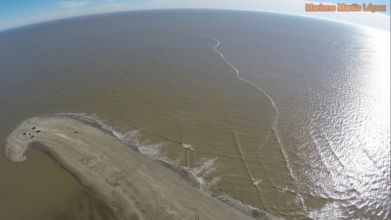 Unión del Río de La Plata con el mar desde un drone 2 - Punta Rasa - Dji Phantom Argentina 4K ...