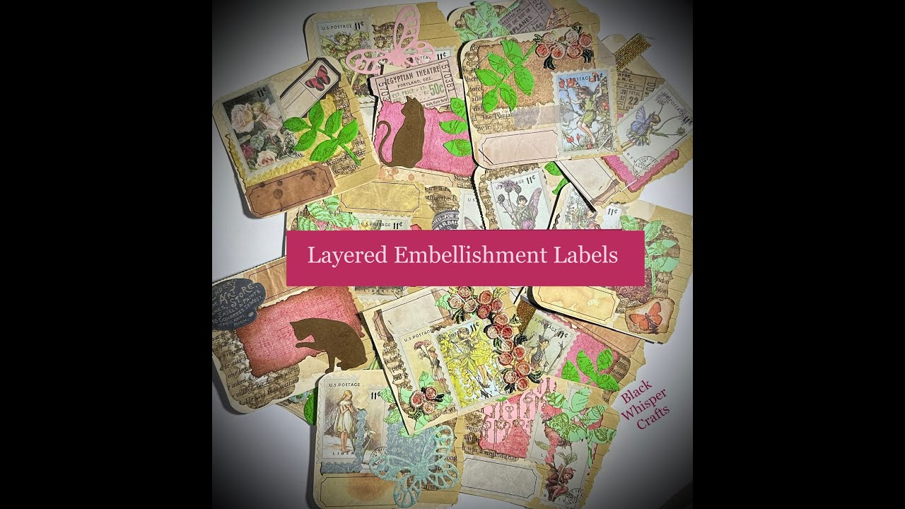 Layered Embellishment Labels using up 12"x 12" Coffee Dyed Card Stock ...