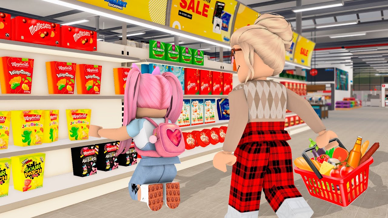 DIA DE SUPERMERCADO COM A VOVÓ! 🛒 RoMart Shopping - ROBLOX - YouTube