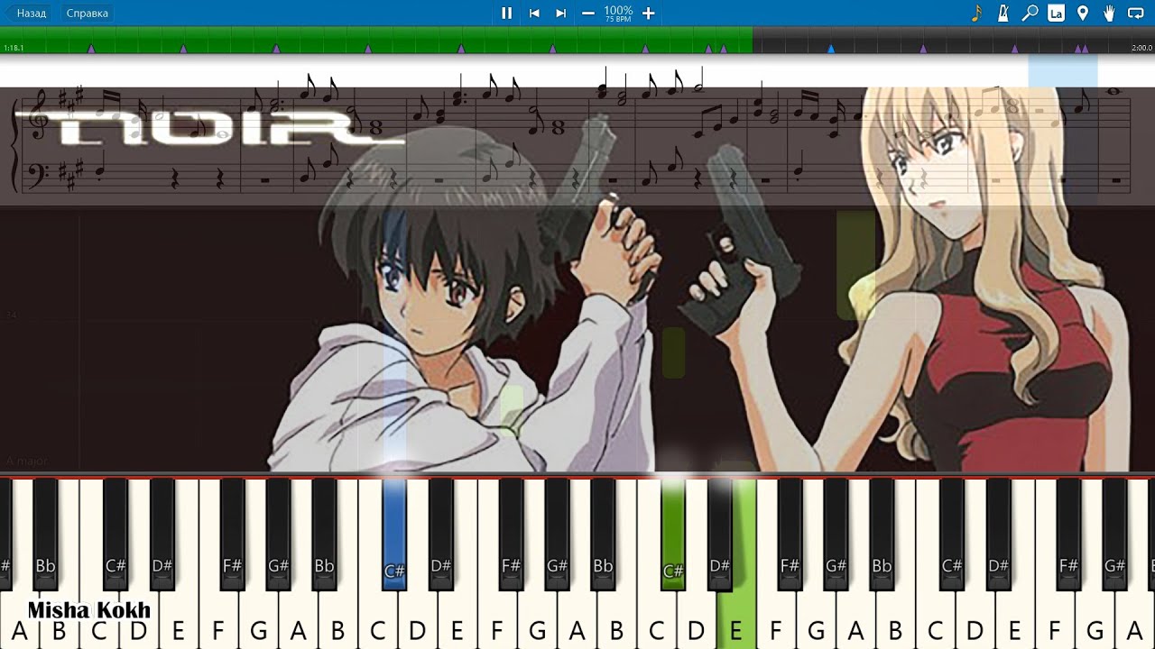 Noir OST - Snow [Piano Tutorial | Sheets | MIDI] Synthesia - YouTube