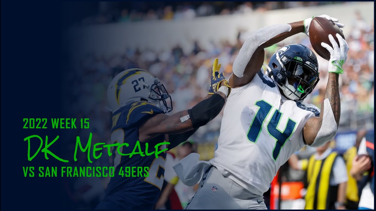 DK Metcalf WR Seattle Seahawks | Every Target and Catch | 2022 Week 15 ...