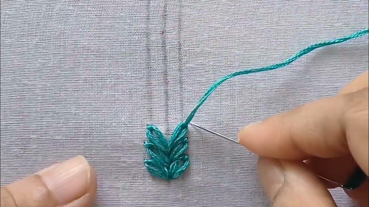 Unique design of Lazy Daisy chain stitch. Simple & beautiful borderline ...