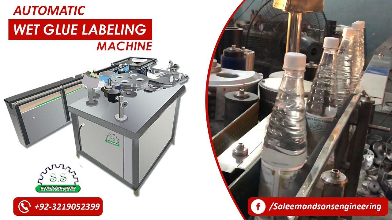 Paper Label Pasting Machine | Wet Glue Labeling Machine | Automatic ...