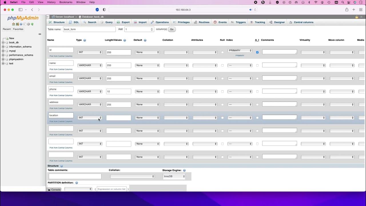 How to Set Up a Book Now Form on phpMyAdmin! - YouTube