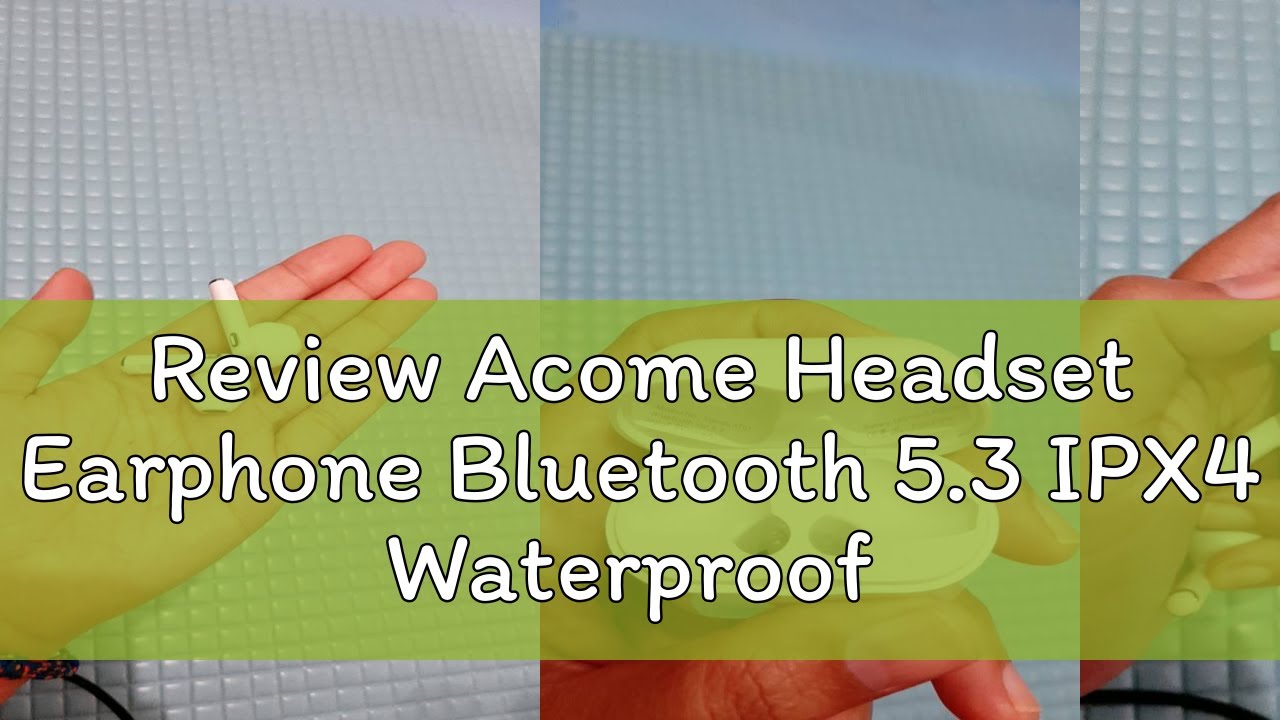 Review Acome Headset Earphone Bluetooth 5.3 IPX4 Waterproof 3 Gram ...