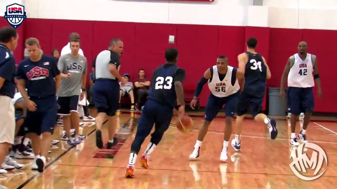 Kyrie Irving Crosses Kobe, Westbrook at Team USA scrimmage - YouTube
