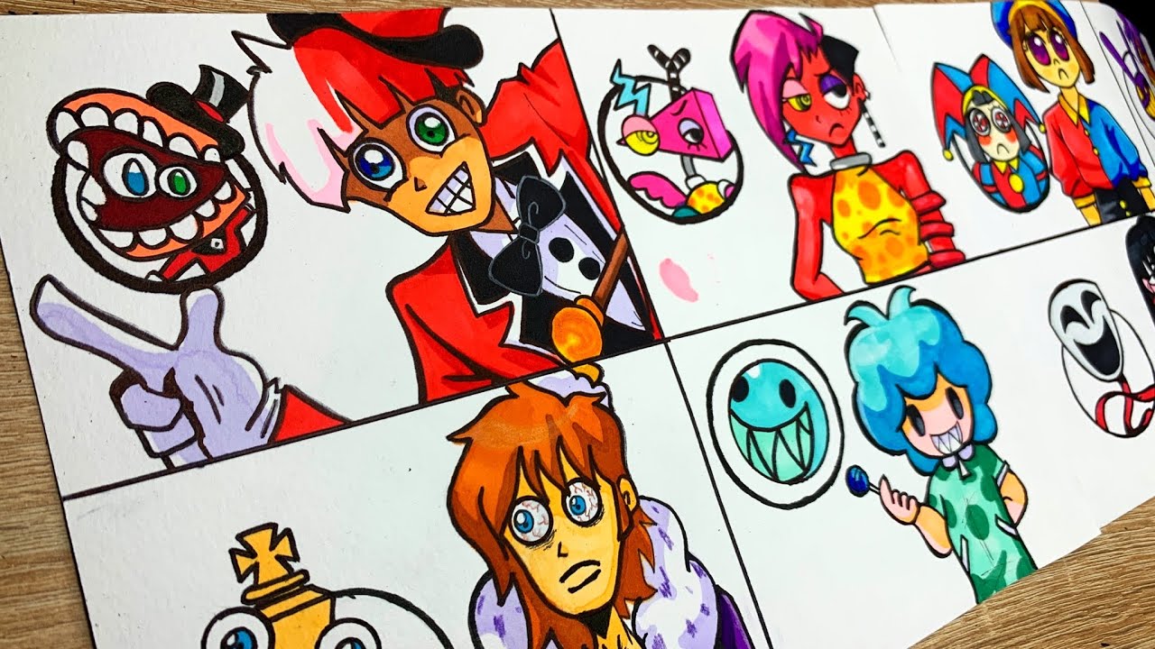 Drawing AMAZING DIGITAL CIRCUS but Human | Humanized Cain, Zooble ...