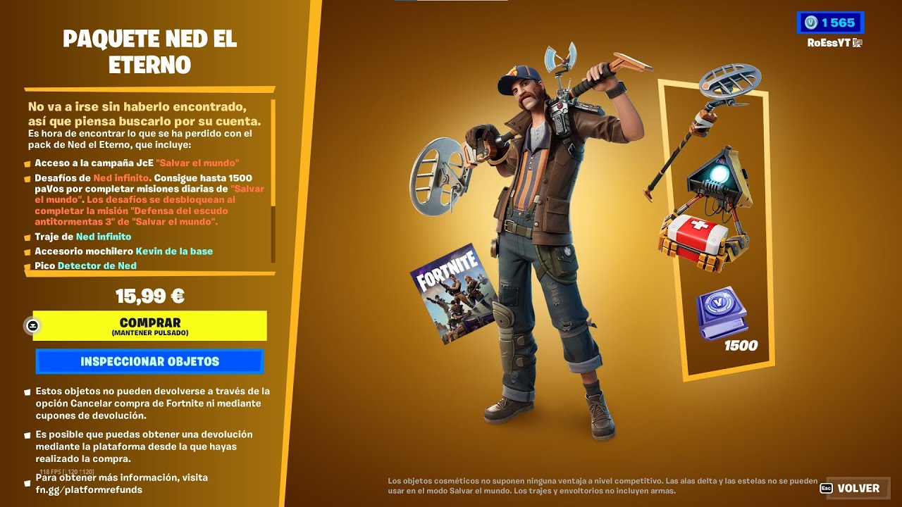 NUEVO PACK STW *NED EL ETERNO* NUEVA TIENDA FORTNITE HOY 12/13 MARZO ...