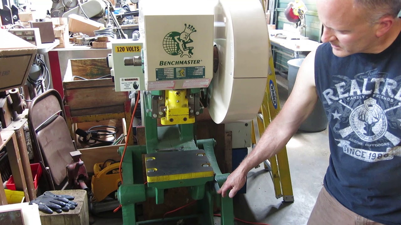 Benchmaster Model 192 10 Ton Punch Press @ Mullin Machinery of NJ - YouTube