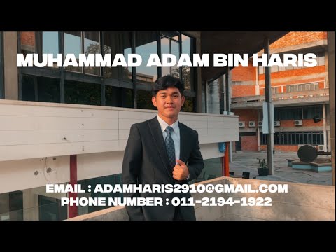 VIDEO RESUME- MUHAMMAD ADAM BIN HARIS (A212451) - YouTube