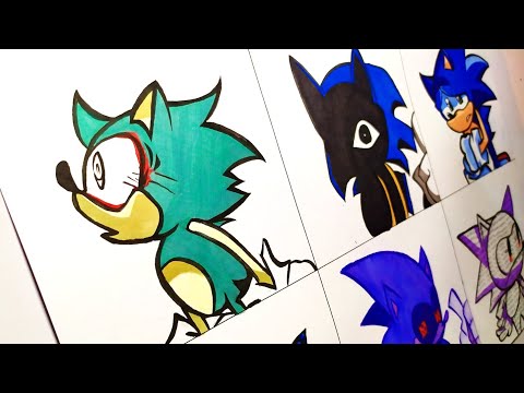 Drawing SONIC In Different Mods - FRIDAY NIGHT FUNKIN' (FNF Mod) - YouTube
