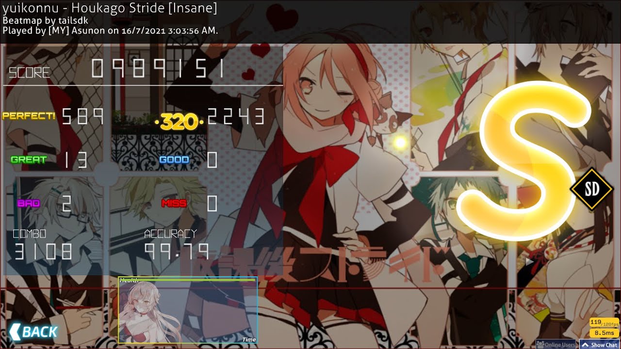 osu!mania: Houkago Stride [4K] Insane 4.18*- 99.79% - YouTube