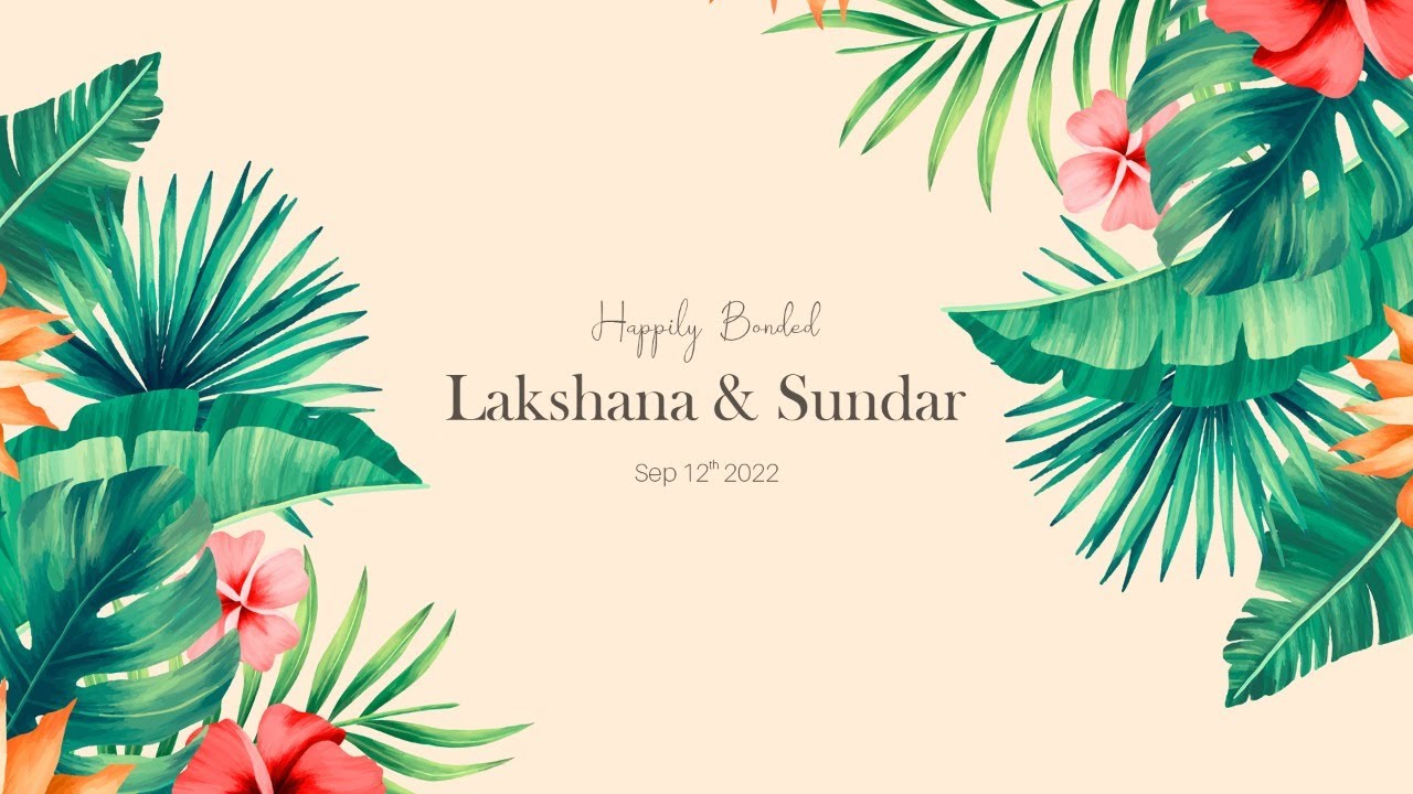 Happily Bonded Lakshana & Sundar || Wedding || SDS Studio - YouTube